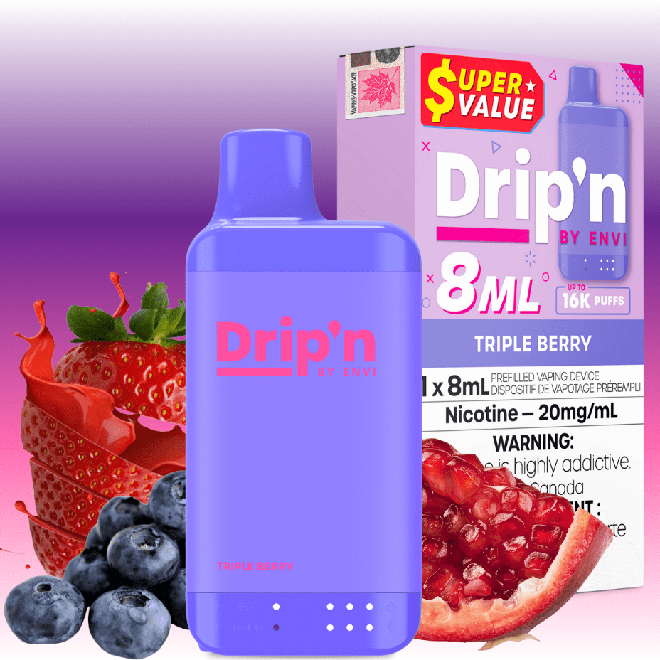 Drip'n by Envi 16K Disposable Vape - Triple Berry in Alberta - Okotoks ...