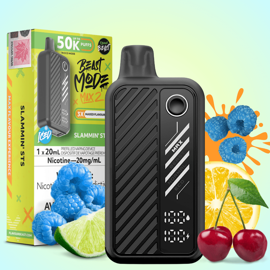 Flavour Beast Beast Mode Max 2 50k Disposable Vape - Slammin' STS Iced ...